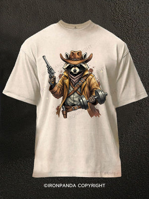 Lift hard shoot straight Washed Gym Shirt