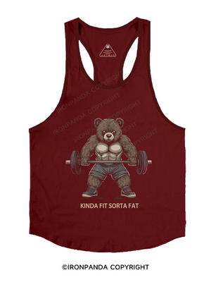 IronPandafit KINDA FIT SORTA FAT Stringer Gym Vest For Sale