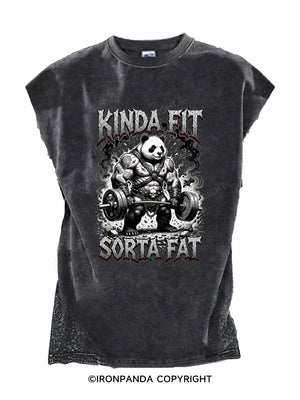 IronPandafit Humorous Panda Weightlifter Fitness Kinda Fit Sorta Fat ...