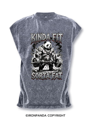 IronPandafit Humorous Panda Weightlifter Fitness Kinda Fit Sorta Fat ...