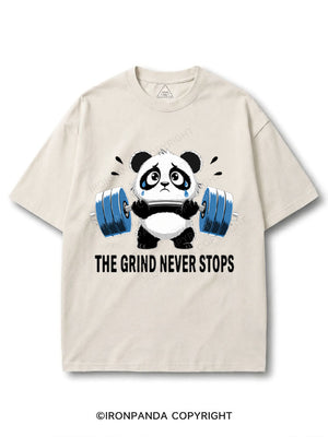 IronPandafit Funny Sad Panda Lifting Gym Humor The Grind Never Stops ...