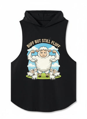 IronPandafit BUFF BUT STILL FLUFF Hooded Tank For Sale