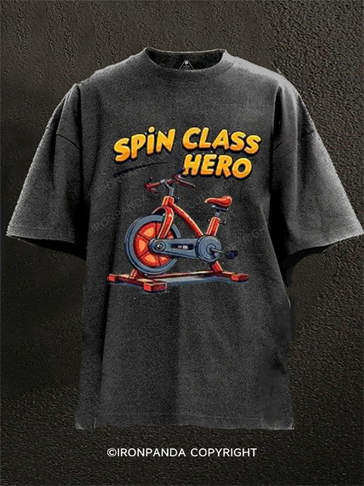 IronPandafit SPIN CLASS HERO Washed Gym Shirt For Sale