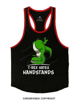 T-REX HATES HANDSTANDS Stringer Gym Vest