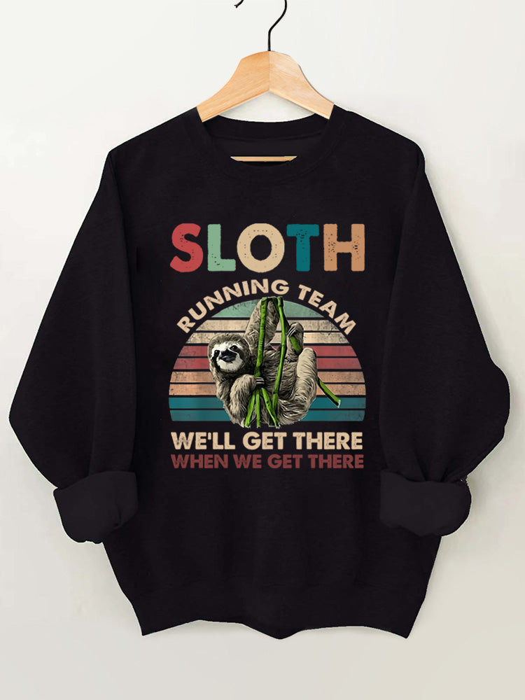IronPandafit Sloth running team Vintage Gym Sweatshirt For Sale