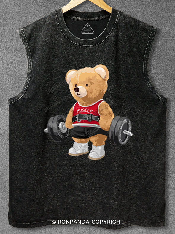 Funny Gym Teddy Bear Weightlifting T Shirts Sale | Ironpandafit