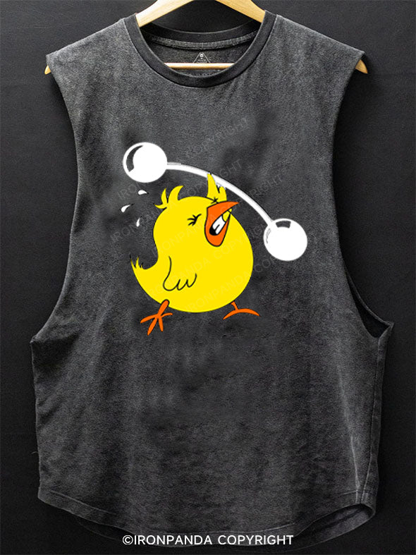 IronPandafit weightlifting chick SCOOP BOTTOM COTTON TANK For Sale