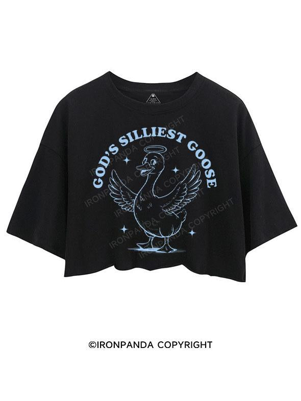 IronPandafit GOD'S SILLIEST GOOSE CROP TOPS For Sale