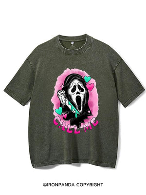 IronPandafit Call me Cute Ghostface Vintage Gym Shirt For Sale