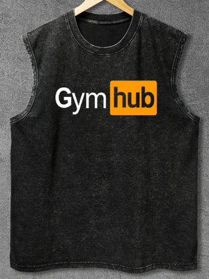 IronPandafit gym hub Washed Gym Tank For Sale