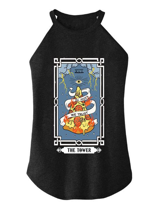 IronPandafit THE PIZZA TOWER TAROT ROCKER COTTON TANK For Sale