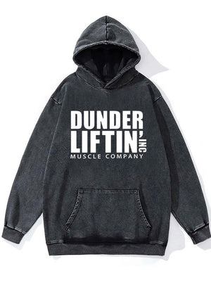 IronPandafit dunder lifting muscle company Washed Gym Hoodie For Sale