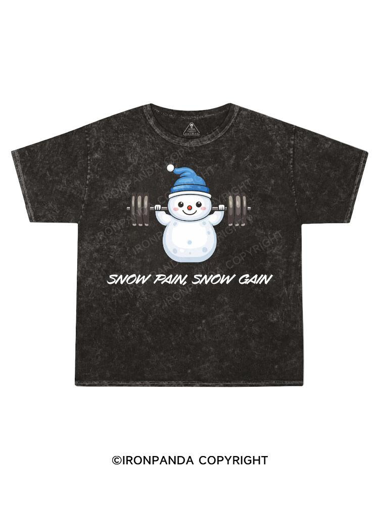IronPandafit Snow pain, snow gain Kids Washed T-Shirt For Sale