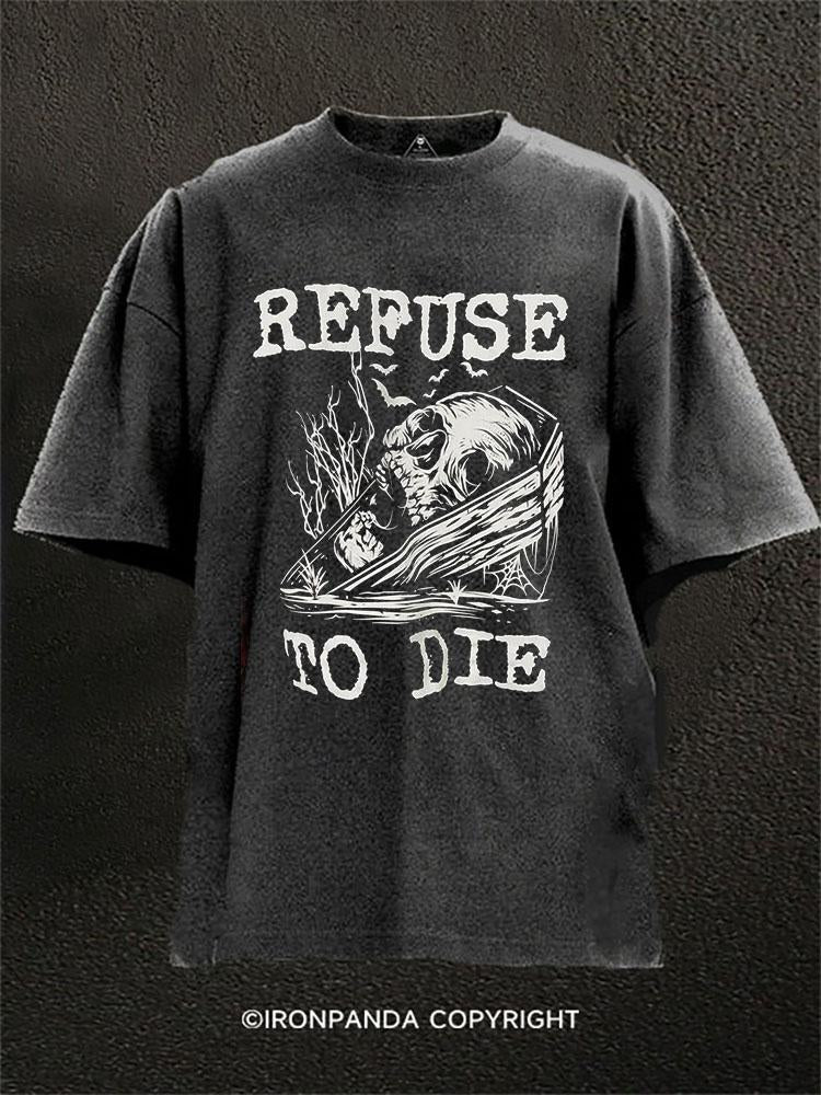 IronPandafit Refuse To Die Washed Gym Shirt For Sale