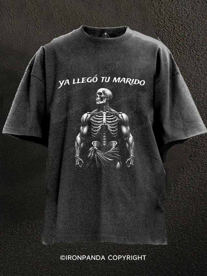 IronPandafit ya llego tu marido Washed Gym Shirt For Sale