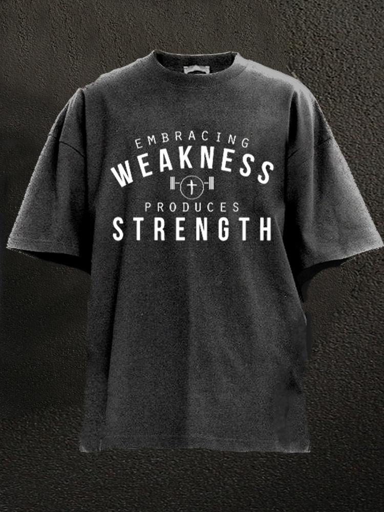 IronPandafit embracing weakness produces strength Washed Gym Shirt For Sale