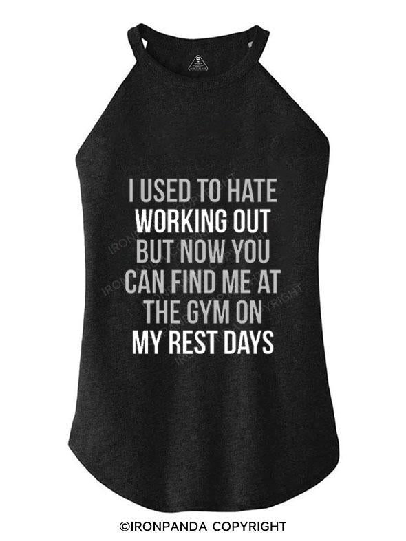 IronPandafit I USED TO HATE WORKING OUT TRI ROCKER COTTON TANK For Sale