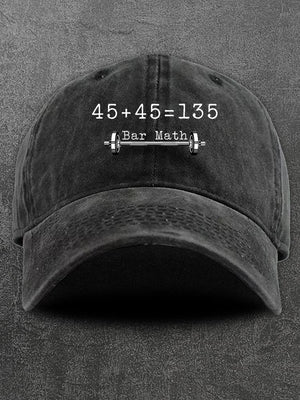 IronPandafit Bar Math Washed Gym Cap For Sale
