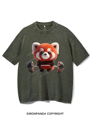 IronPandafit LIFTIN' RED PANDA VINTAGE GYM SHIRT For Sale