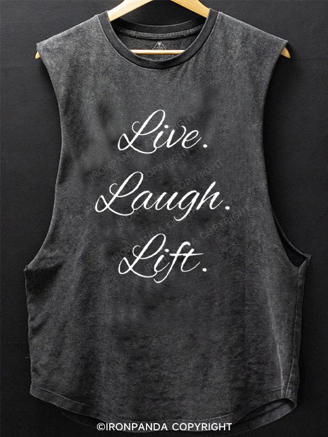 IronPandafit Live Laugh Lift SCOOP BOTTOM COTTON TANK For Sale