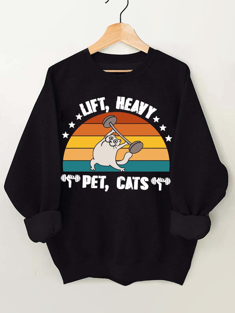 IronPandafit Lift Heavy Pet Cats Gym Sweatshirt For Sale