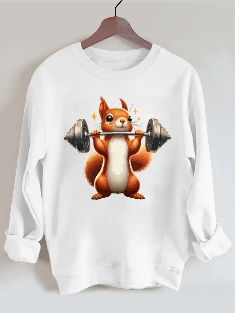 IronPandafit Lift Heavy Squirrel Gym Sweatshirt For Sale