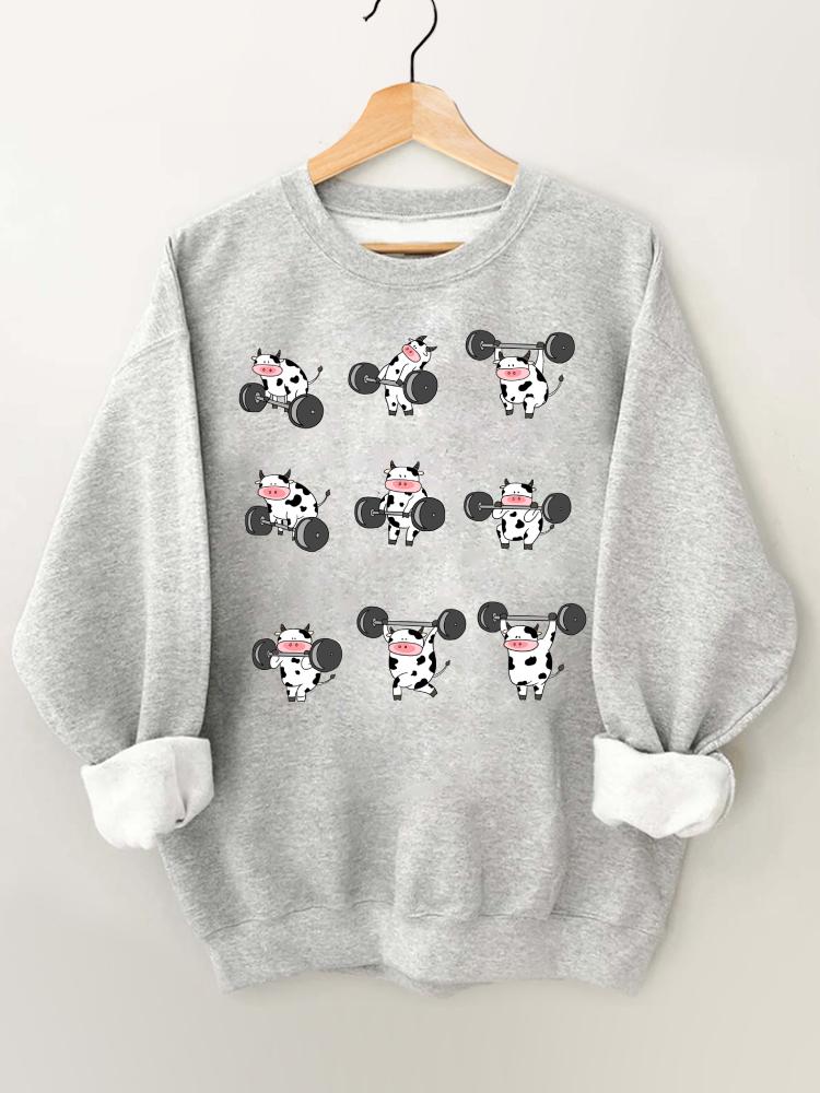 IronPandafit Ironpanda Lift Heavy Dairy Cow Gym Sweatshirt For Sale