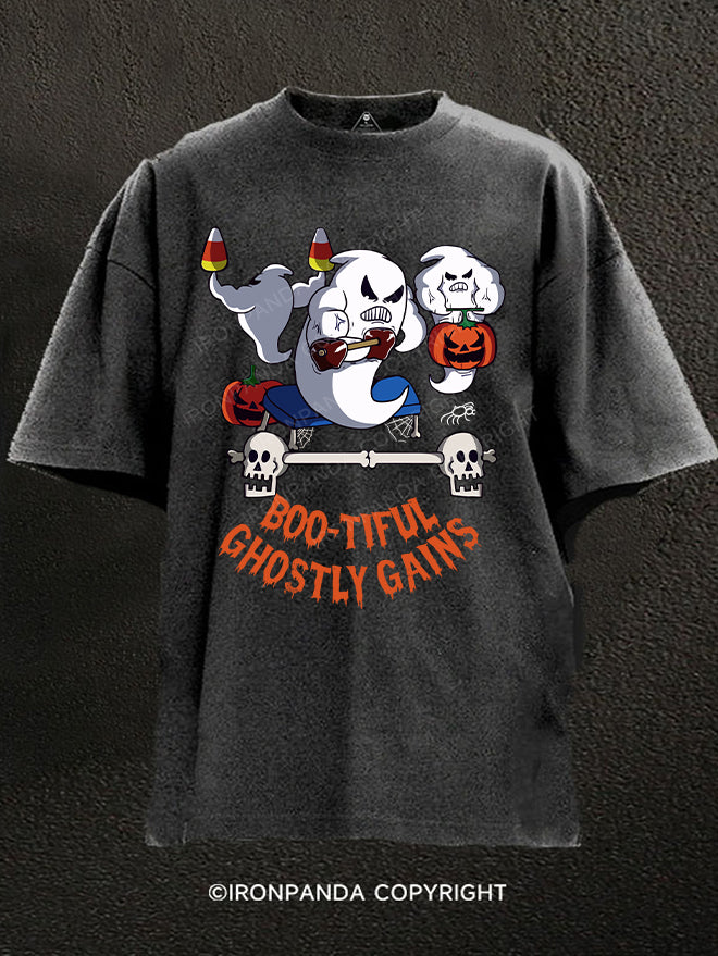 IronPandafit Bodybuilding Muscle Ghosts Washed Gym Shirt For Sale