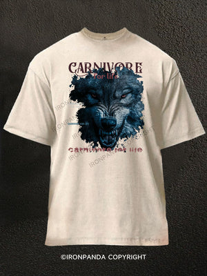 CARNIVORE FOR LIFE Washed Gym Shirt