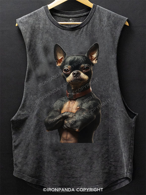 Muscular Chihuahua SCOOP BOTTOM COTTON TANK