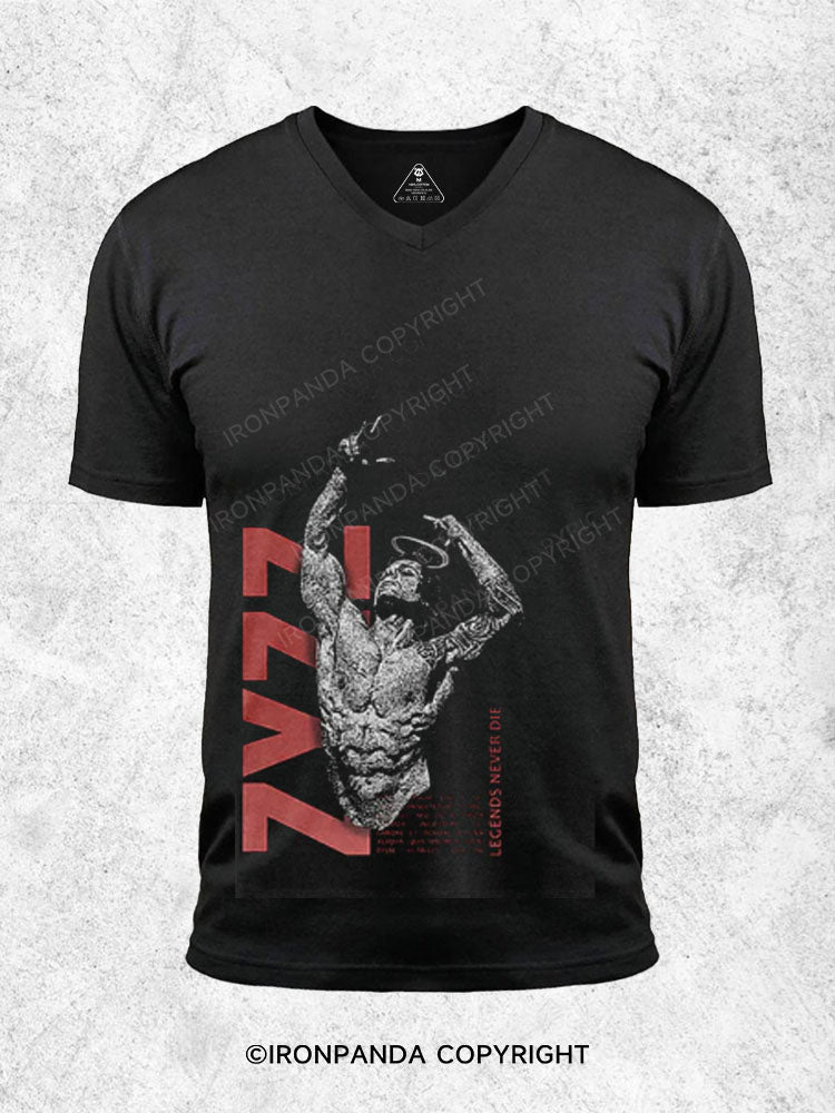 IronPandafit zyzz Gym V-neck Shirt For Sale