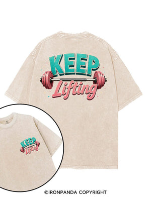 KEEP LIFTING printed Gym Shirt