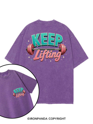 KEEP LIFTING printed Gym Shirt